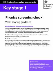 2016 KS1 Phonics Screening Check Materials | Year 1 SATs