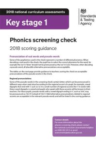 2018 KS1 Phonics Screening Check Materials for Year 1